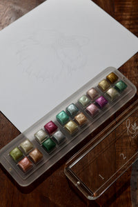 Premium handmade sparkling metallic watercolors by Lisilinka