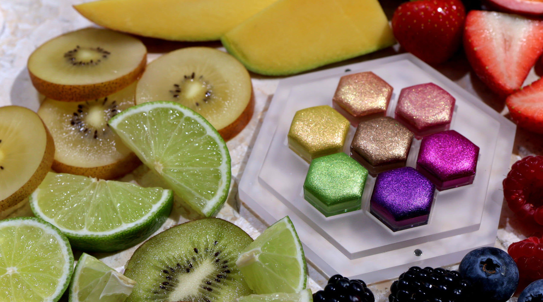 Premium handmade sparkling metallic watercolors by Lisilinka