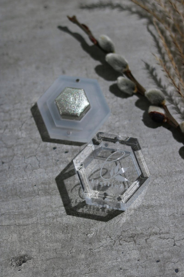 Holo Silver - handmade sparkling metallic holo watercolor - Lisilinka