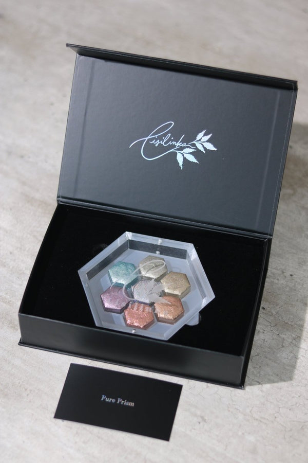 Pure Prism - seven handmade metallic holographic watercolors - Lisilinka
